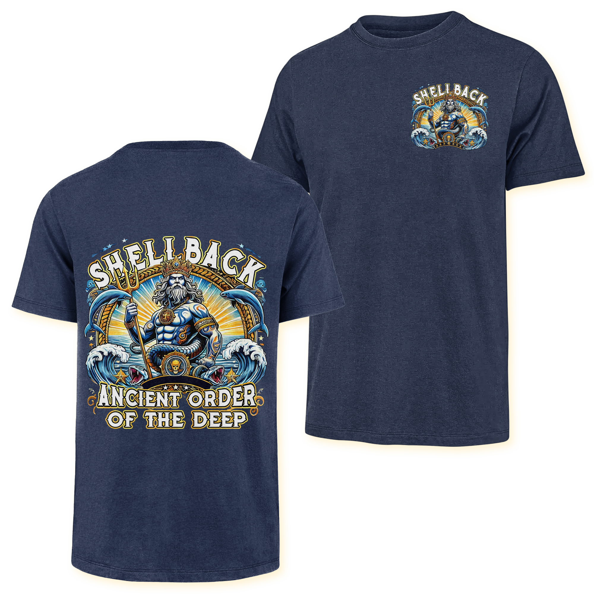 Shellback Ancient Order Of The Deep Double Sided Classic T-shirt