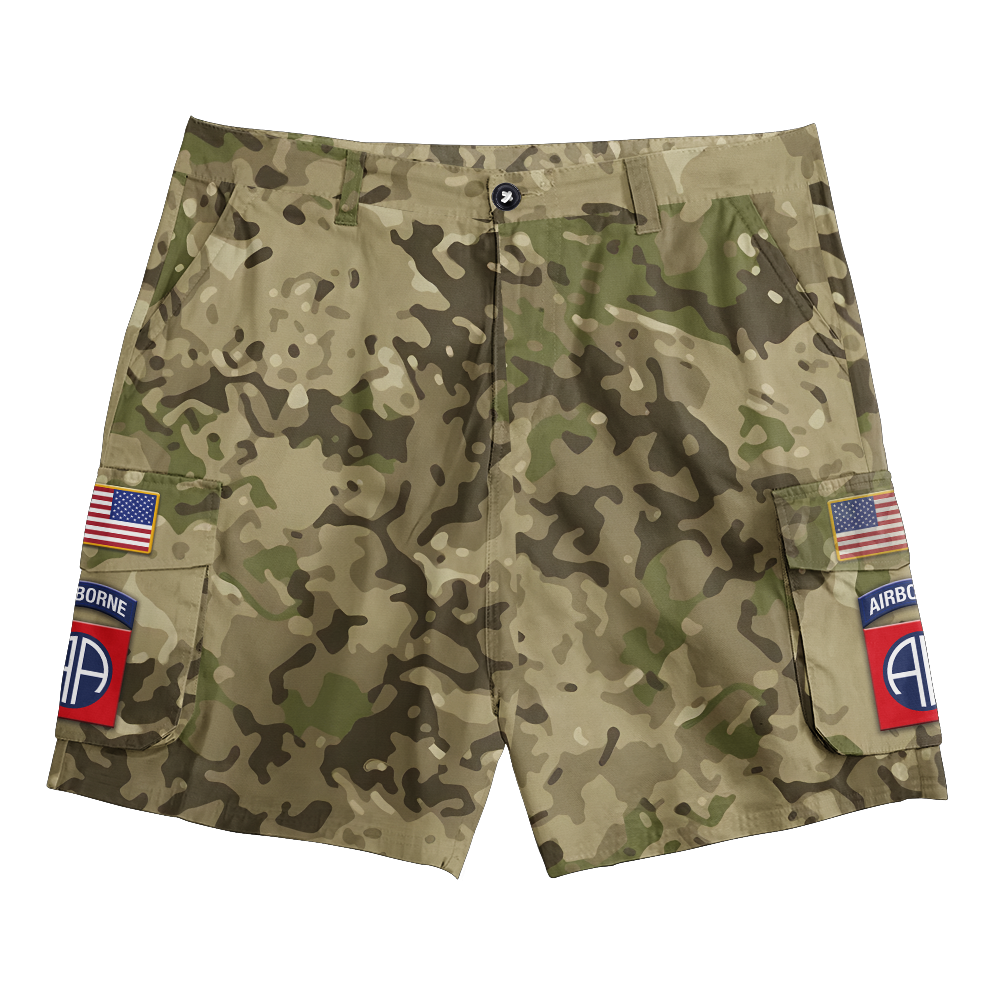Airborne Camouflage Cargo Shorts